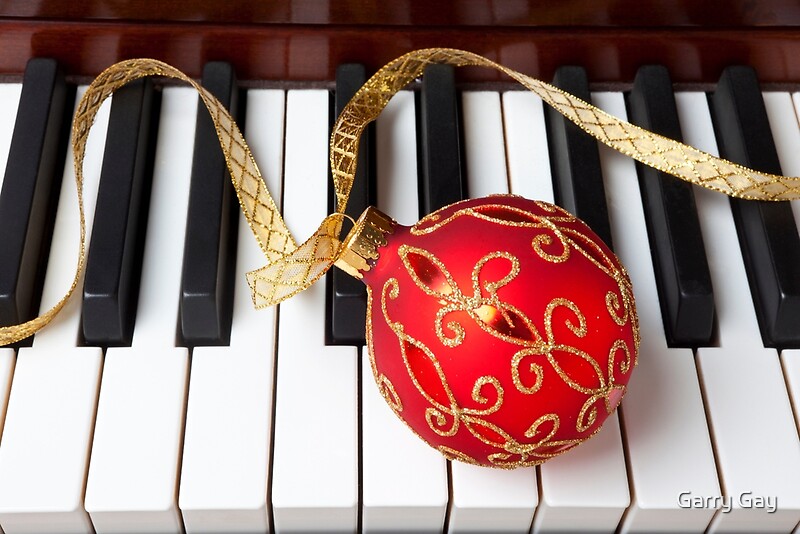 "Christmas ornament on piano keys" by Garry Gay | Redbubble