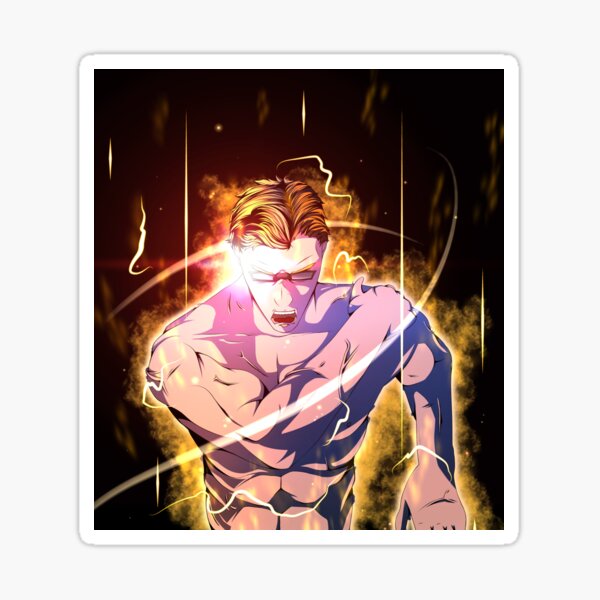 "Anime muscle guy" Sticker for Sale by Crazyfitzartz | Redbubble