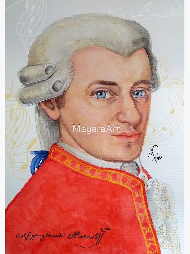 "Mozart" Poster for Sale by MayaraArt | Redbubble