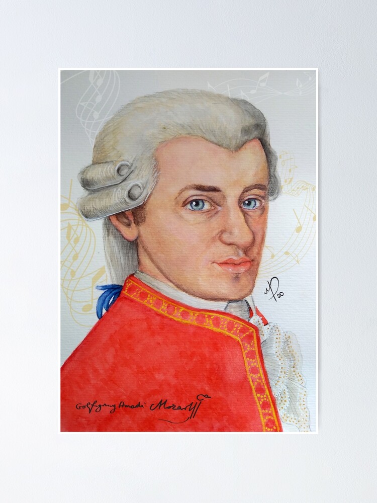 "Mozart" Poster for Sale by MayaraArt | Redbubble