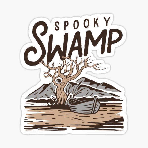 "Spooky Swamp" Sticker for Sale by Dewirumbaina | Redbubble