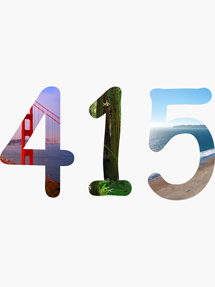 "415 " Sticker for Sale by jackiekeating | Redbubble