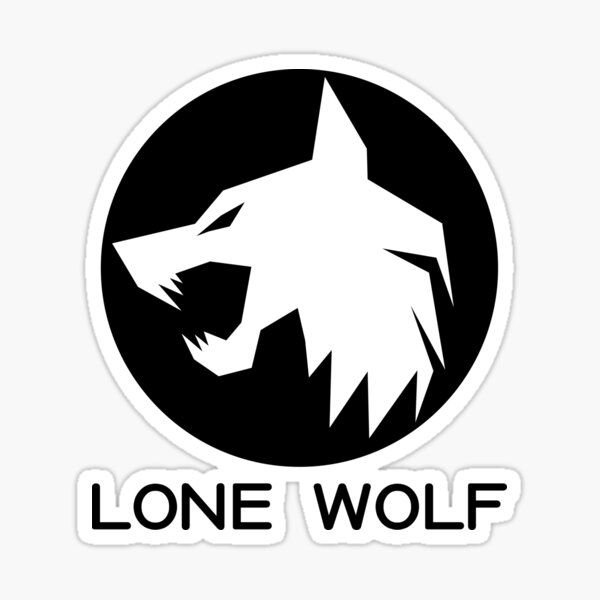 "Lone wolf" Sticker by Armando-Zarock | Redbubble