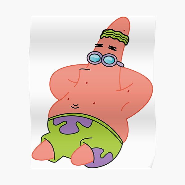 "Patrick Star relax" Poster by frangipanms | Redbubble