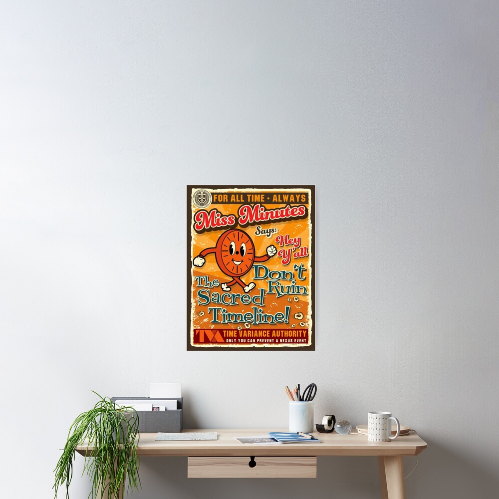 "TVA Miss Minutes Retro Poster" Poster by alhern67 | Redbubble