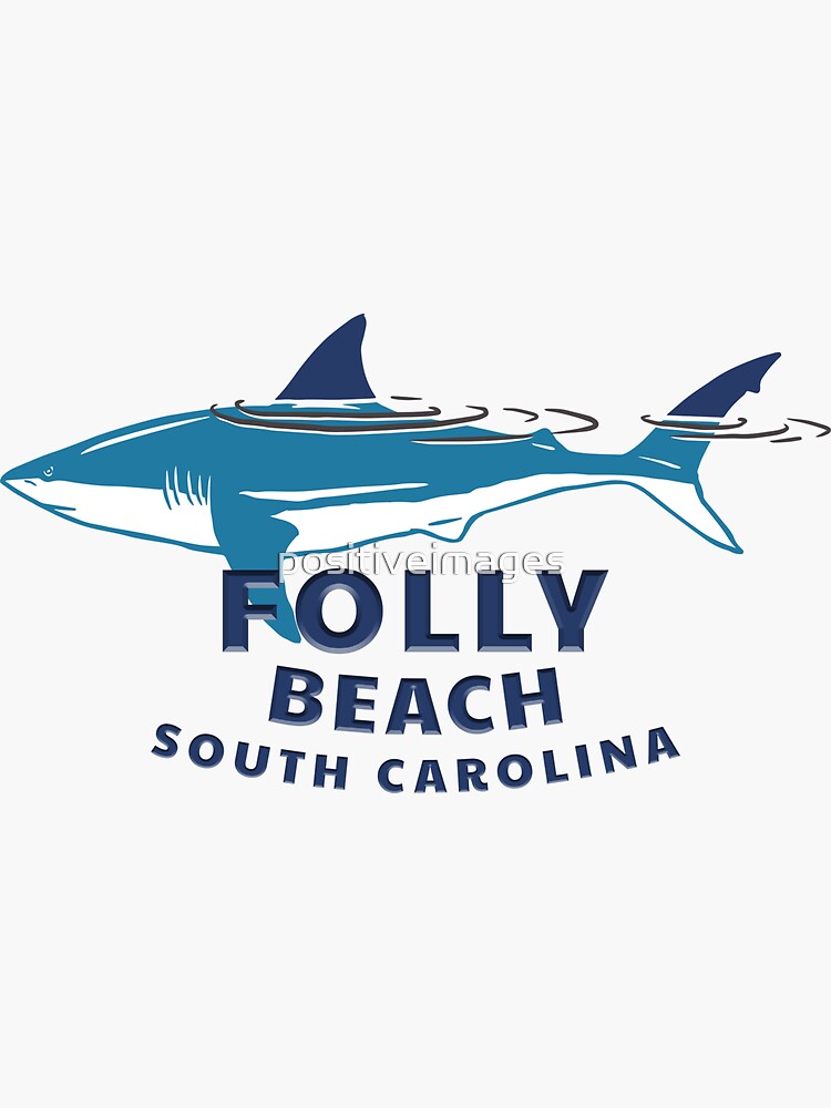 "Folly Beach, South Carolina" Sticker by positiveimages | Redbubble