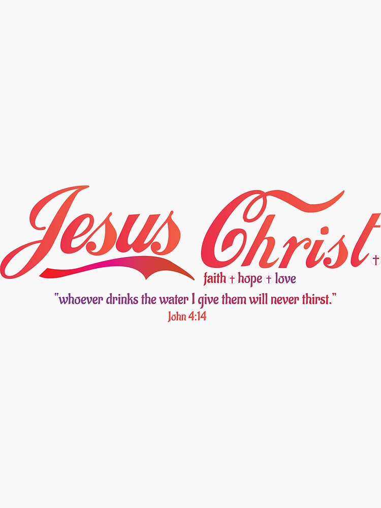 "Jesus Christ | Coca Cola Design" Sticker for Sale by tnttees | Redbubble