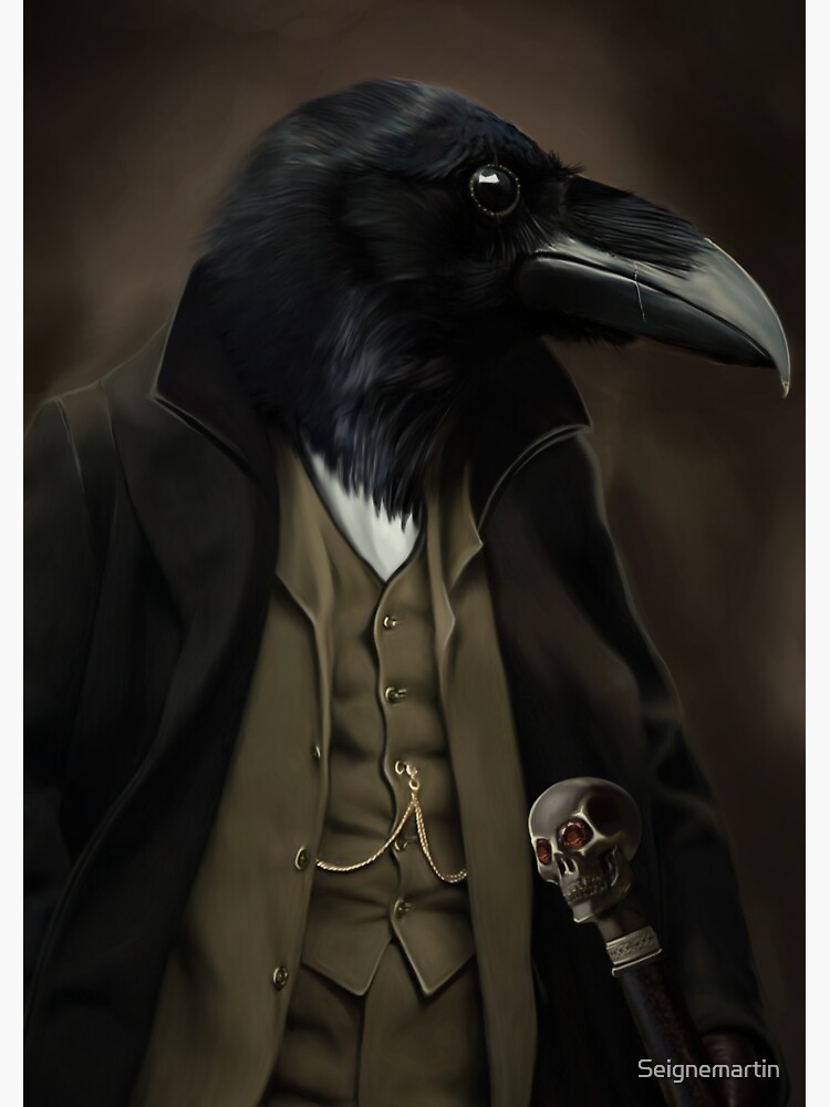 "Sir Raven" Sticker for Sale by Seignemartin | Redbubble