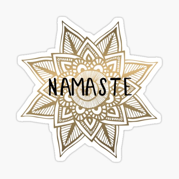 "Namaste" Sticker by happymandala | Redbubble