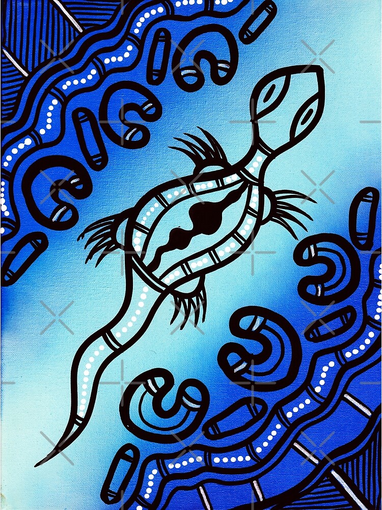 "Authentic Aboriginal Art - Goanna" Poster for Sale by HogarthArts ...