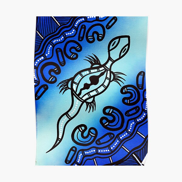"Authentic Aboriginal Art - Goanna" Poster for Sale by HogarthArts ...