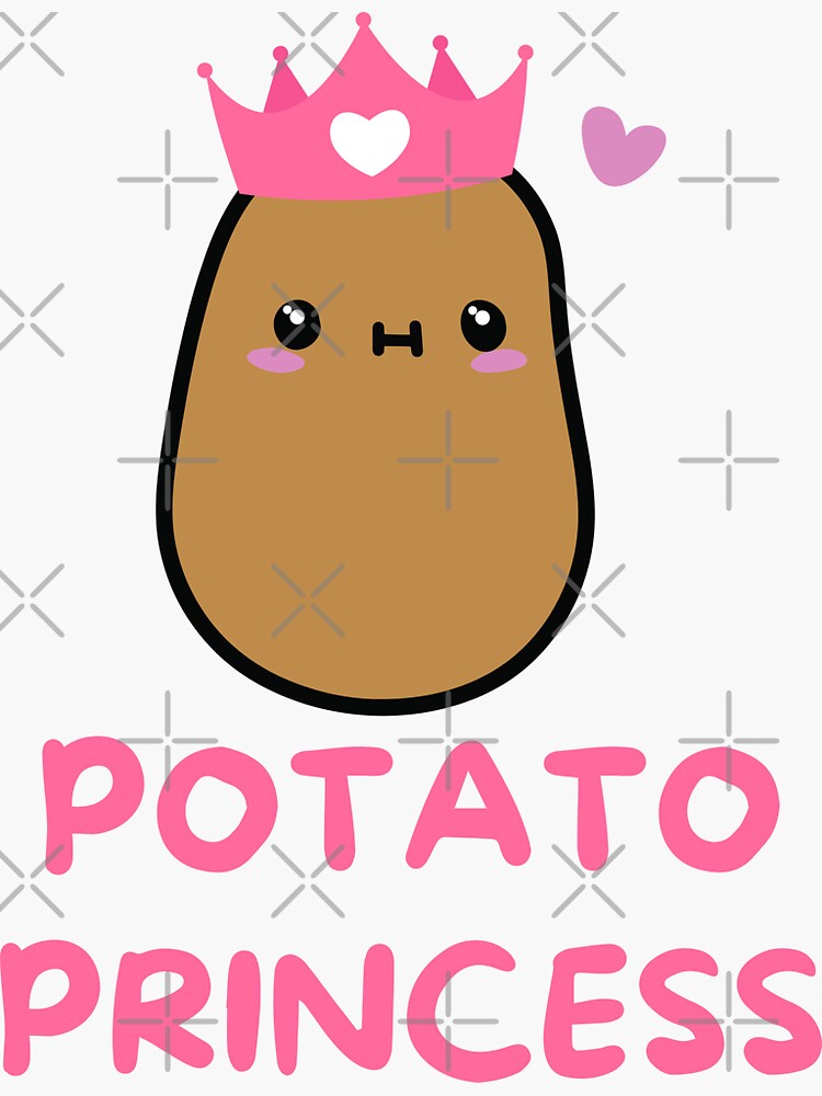 "Potato Princess Cute Potato Gift" Sticker for Sale by BhavyaBathla ...