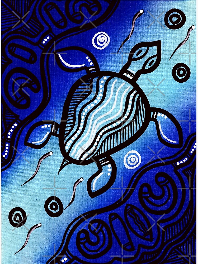 "Authentic Aboriginal Art - Turtle" Poster by HogarthArts | Redbubble