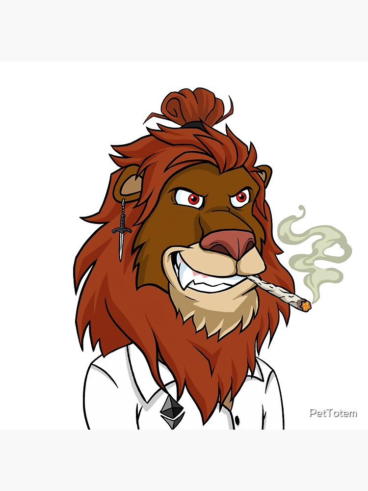 "Lazy Lions #2218 Wild nft cool Cartoon" Poster for Sale by PetTotem ...