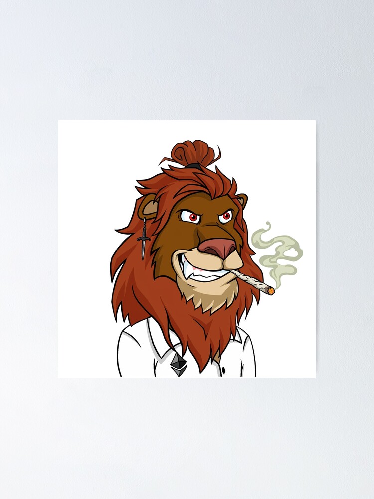 "Lazy Lions #2218 Wild nft cool Cartoon" Poster for Sale by PetTotem ...