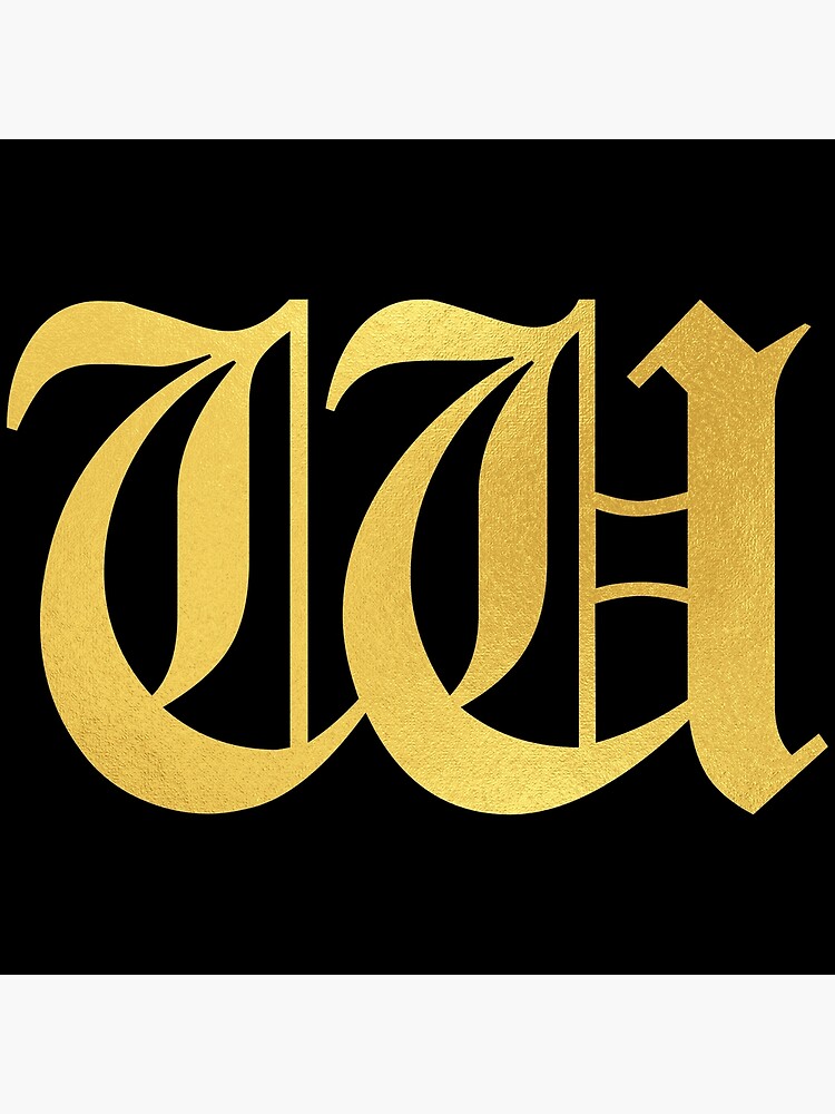 "W – Faux Gold Old English - Letter W" Poster for Sale by Typeglyphs ...