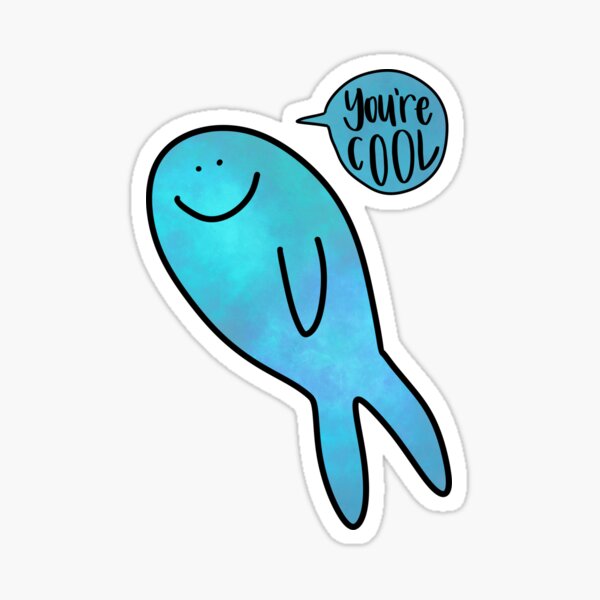 "Derpy Cool Whale" Sticker for Sale by MadisonPantuso | Redbubble
