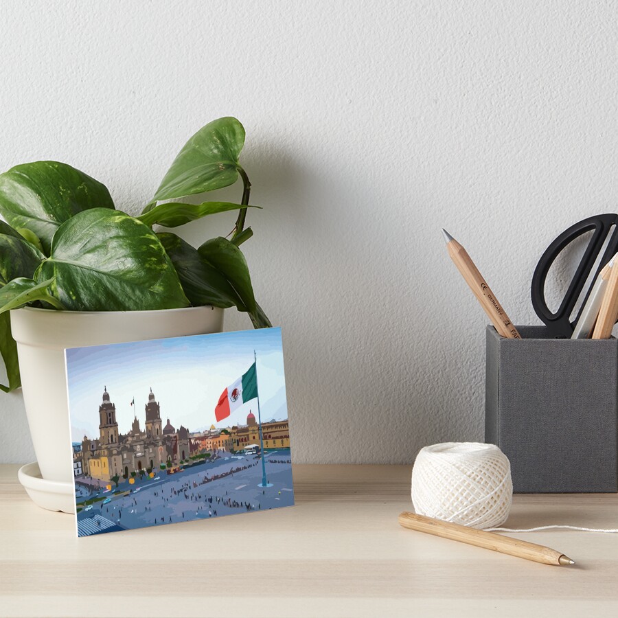 "Zocalo Square Painting" Poster for Sale by gktb | Redbubble