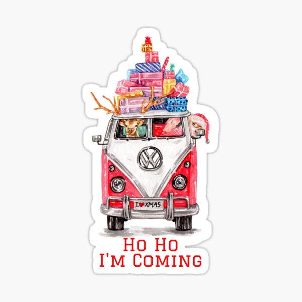 "Ho Ho I'm Coming" Sticker for Sale by wls212 | Redbubble