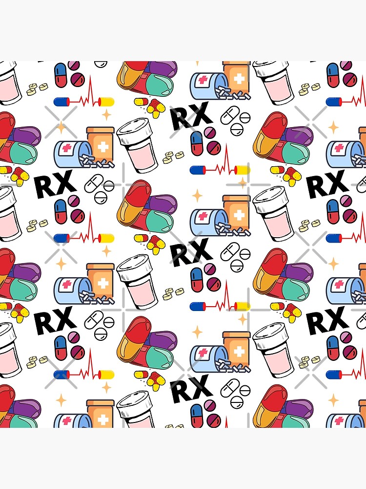 "Pharmacy Pattern Pills RX" Tote Bag for Sale by Designs24U | Redbubble