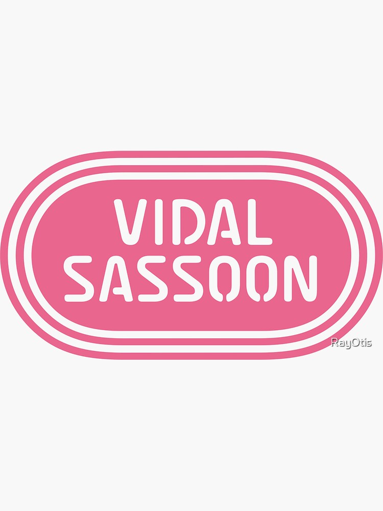 "Vidal Sassoon Shampoo Vintage Logo-Pink" Sticker by RayOtis | Redbubble