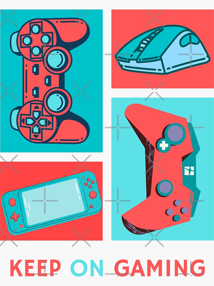 "Keep on Gaming" Sticker for Sale by PlebeianD | Redbubble