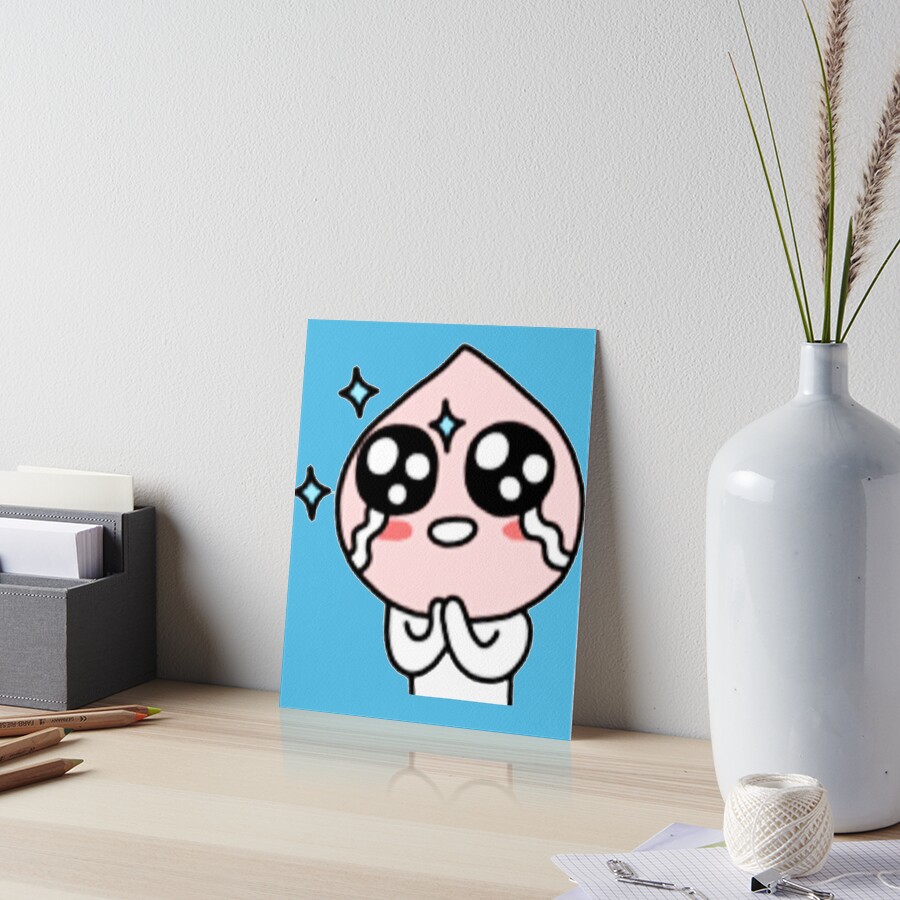"KakaoTalk Friends Apeach (Happy in Tears)" Art Board Print by ...