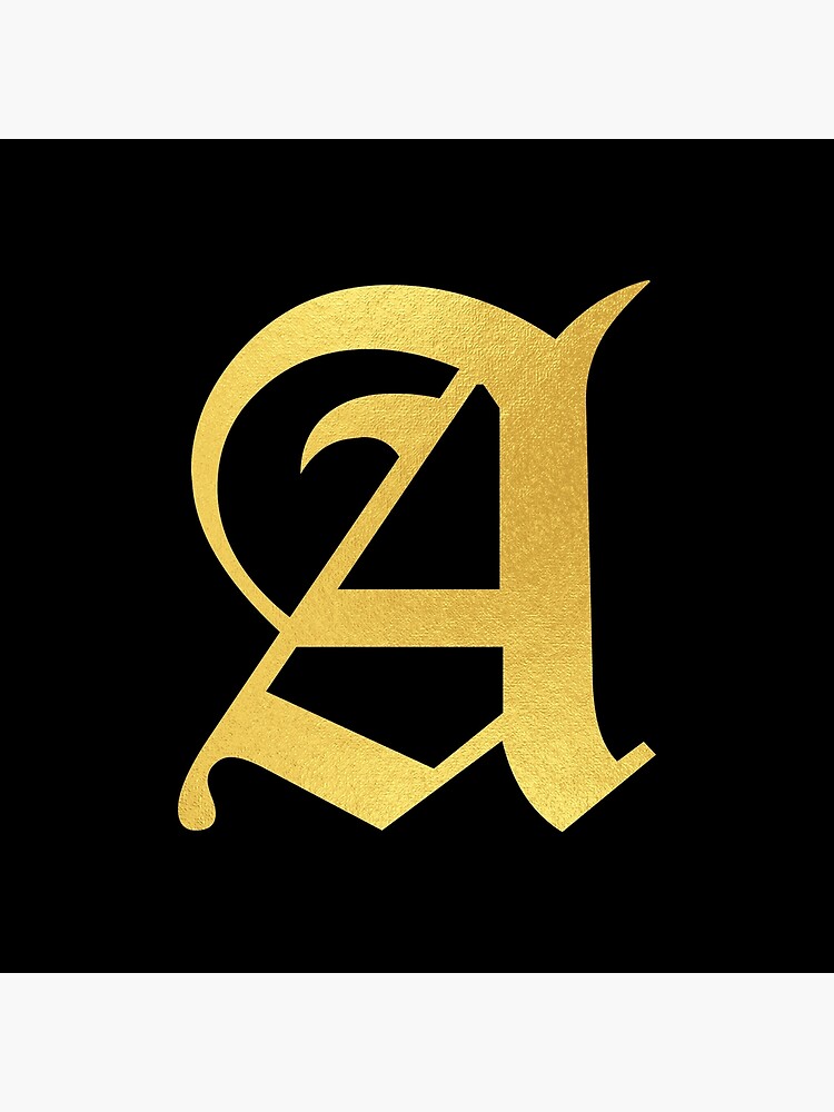 "A – Faux Gold Old English - Letter A" Poster for Sale by Typeglyphs ...