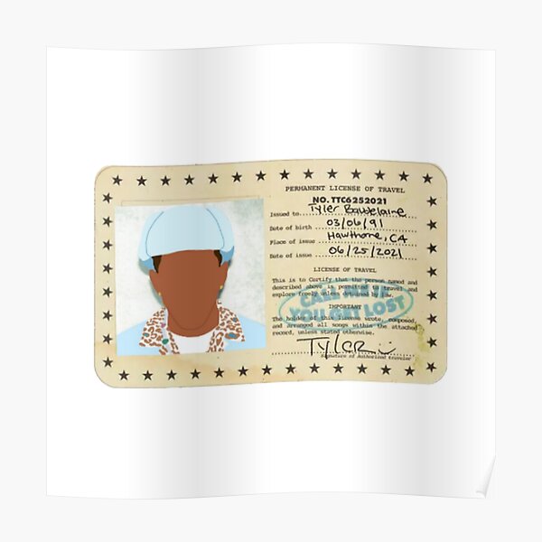 Póster «Tyler the creator licencia CMIYGL (azul)» de K-kal | Redbubble