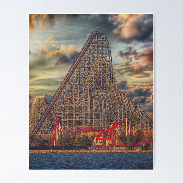 "Steel Vengeance Dramatic Sunset" Poster for Sale by PeninsulaOT ...