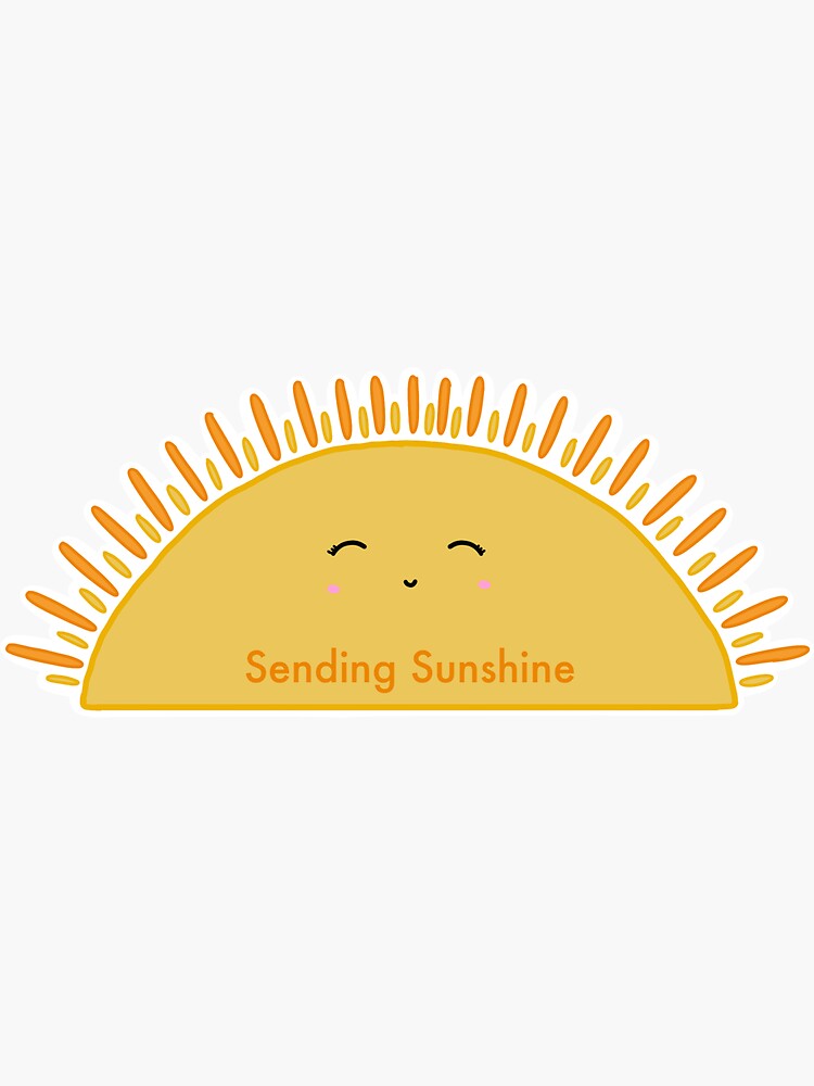 "Half-Sun Smiley Sticker" Sticker for Sale by SendSunshineCa | Redbubble