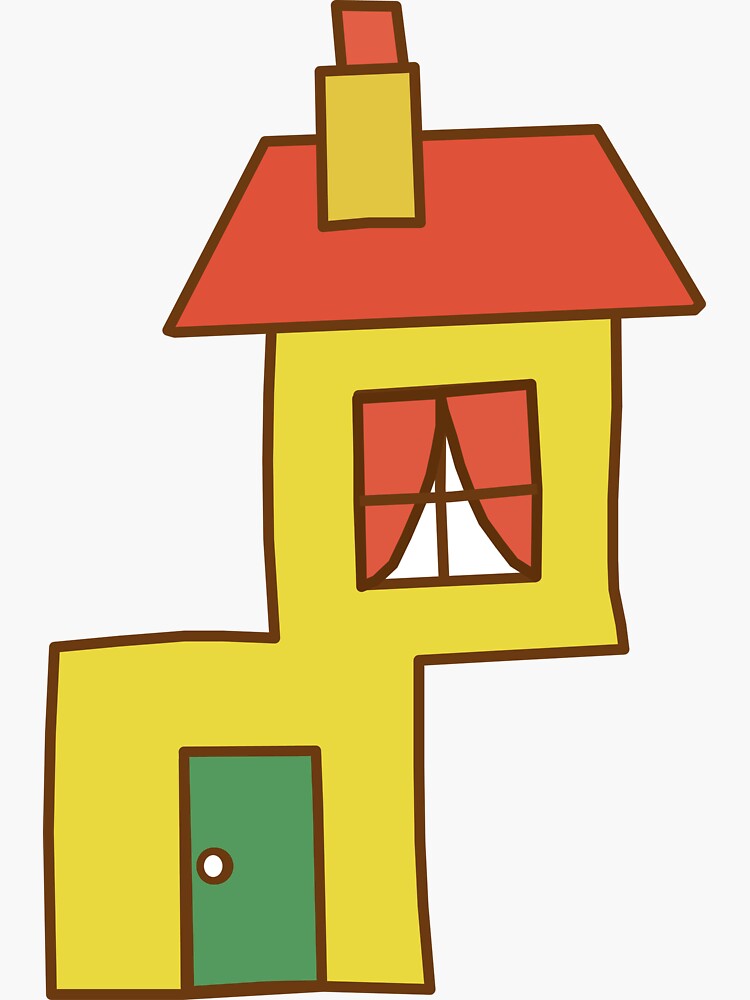"Silly House" Sticker by Ljameshoward | Redbubble