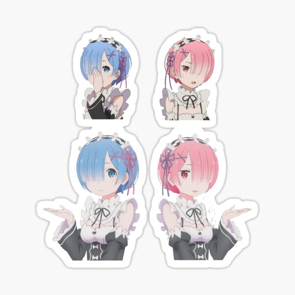 "Rem and Ram sticker pack" Sticker for Sale by Nokimak | Redbubble