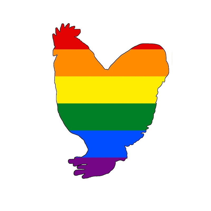 "Rainbow Chicken" by DelirusFurittus | Redbubble
