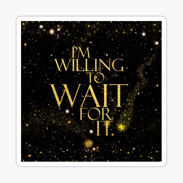 "HM - Wait for it" Sticker for Sale by eviebookish | Redbubble
