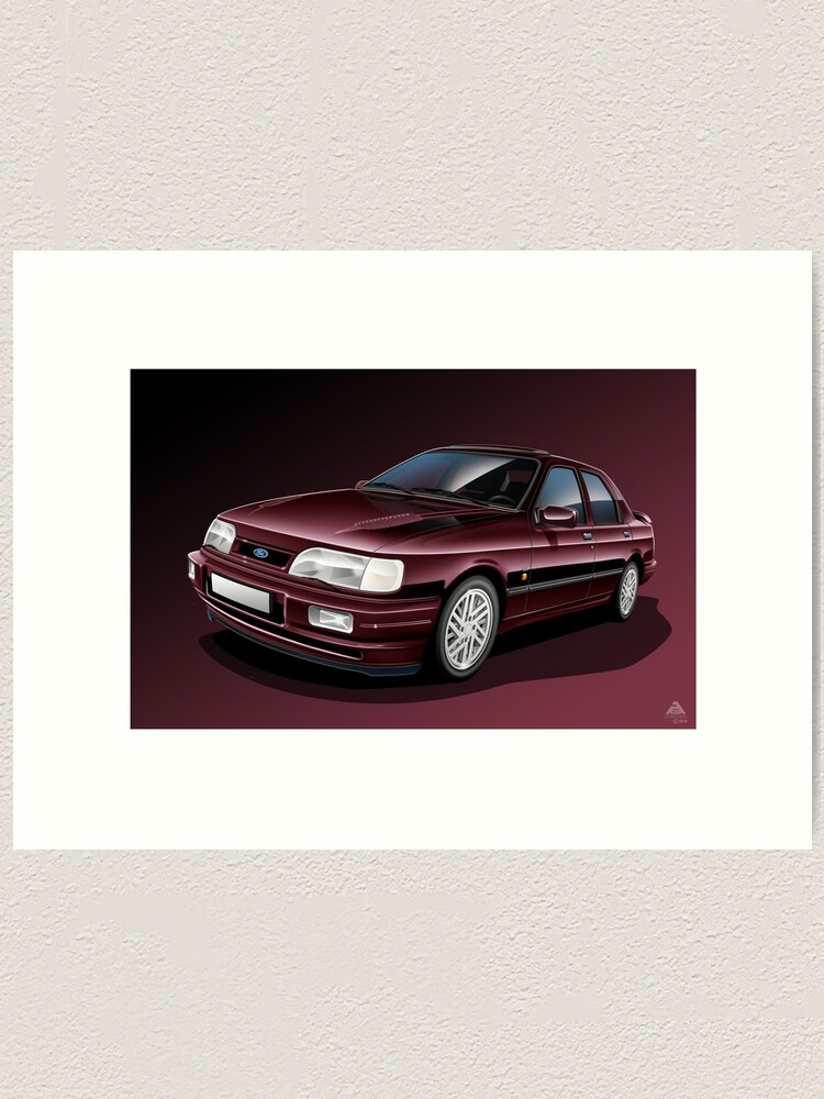 "Ford Sierra Cosworth Sapphire 4x4 Poster Illustration" Art Print for ...