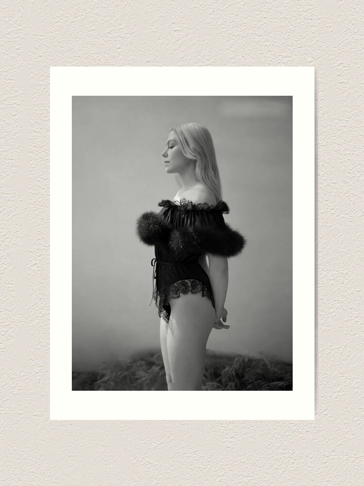 "black And White Phoebe Bridgers shows off figure for Porter magazine cover 2" Art Print for ...