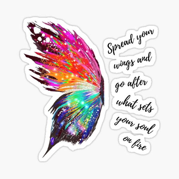 "Spread your wings design" Sticker for Sale by ReflectArt | Redbubble