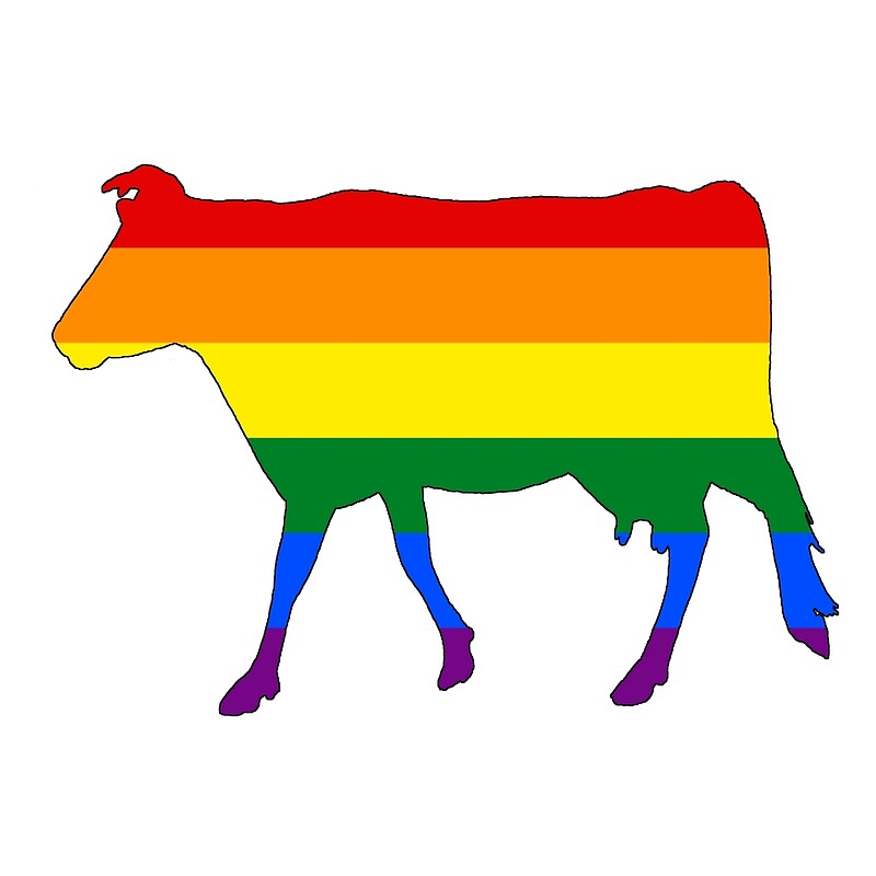"Rainbow Cow" by DelirusFurittus | Redbubble