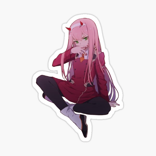 "Zero Two sticker" Sticker for Sale by Nokimak | Redbubble