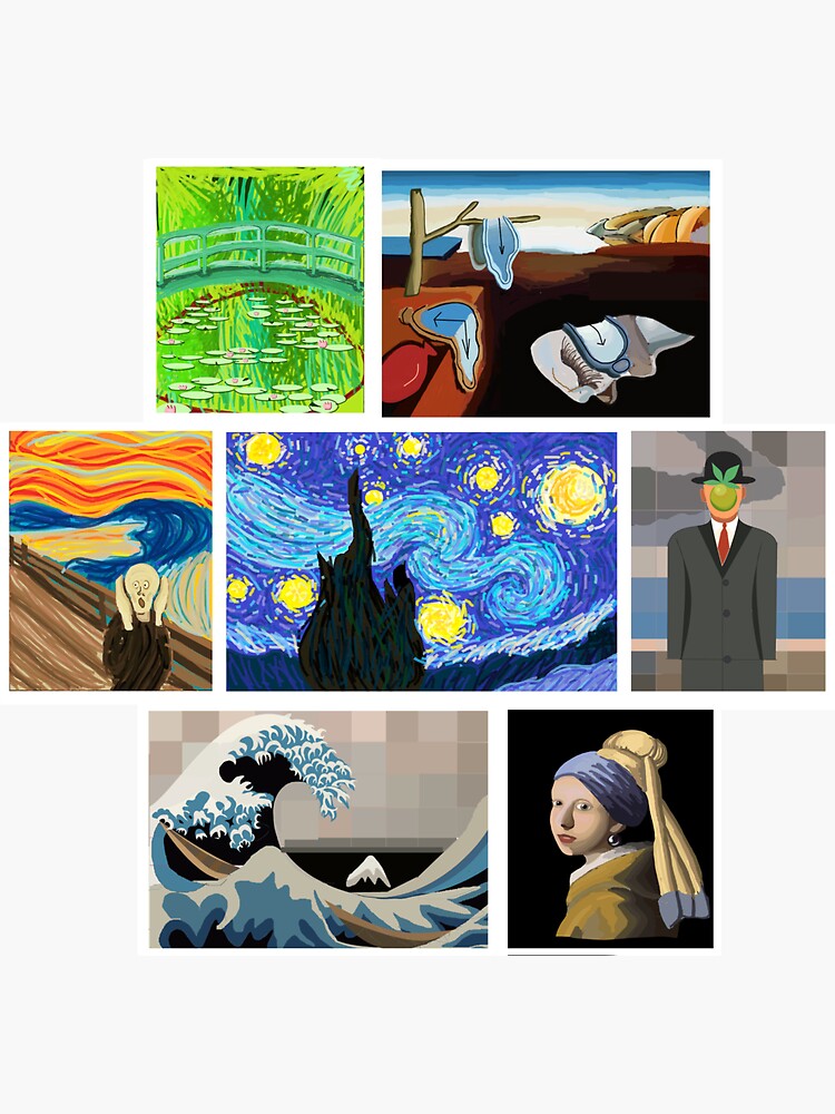 "ms paint paintings" Sticker for Sale by mmayans | Redbubble