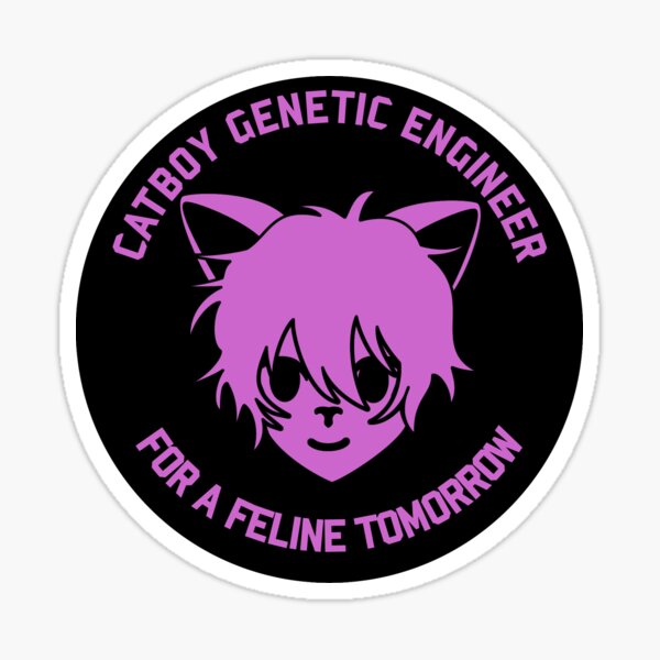 "Catboy genetic engineer" Sticker by X-RayActual | Redbubble