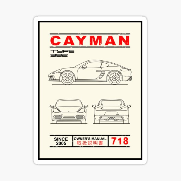 "Blueprint of the Cayman" Sticker for Sale by rogue-design | Redbubble