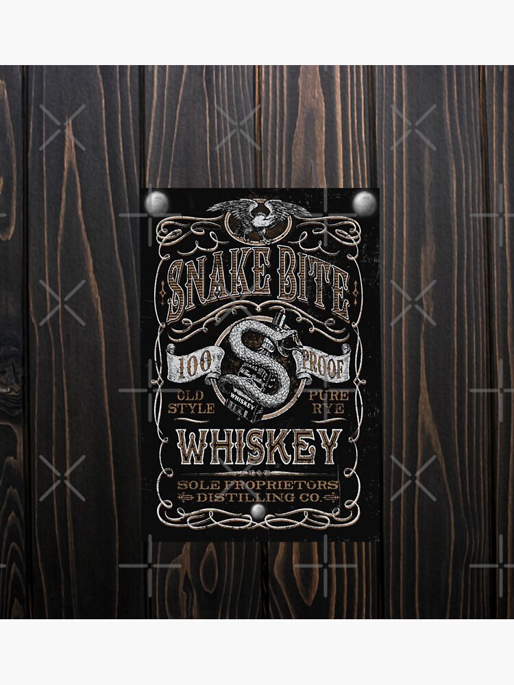 "SNAKE BITE " Sticker for Sale by johnnyssandart | Redbubble