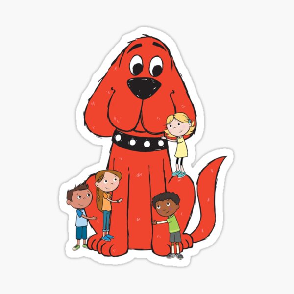 "Clifford the big red dog" Sticker for Sale by SonPick | Redbubble