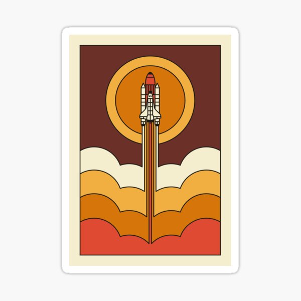 "Space launch" Sticker for Sale by AlexOmist | Redbubble