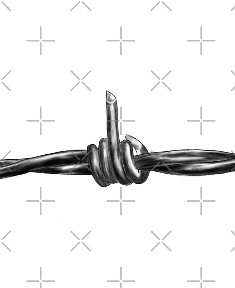 "Barbed Wire Middle Finger " iPad Case & Skin for Sale by ArtheUK ...