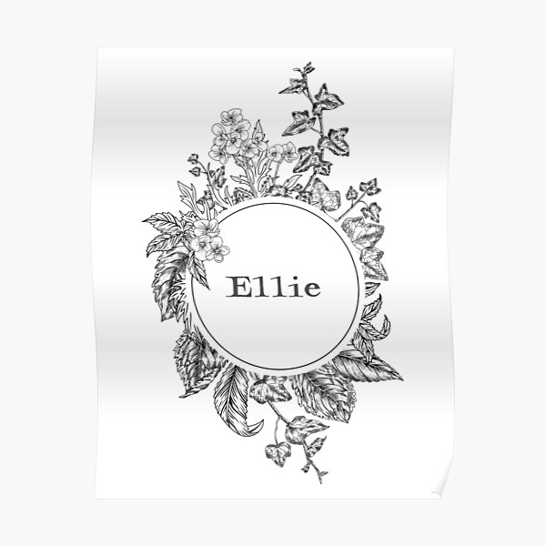 "Baby Girl Name Sign Ellie in Vintage Floral Frame | New Baby Girl Gift ...