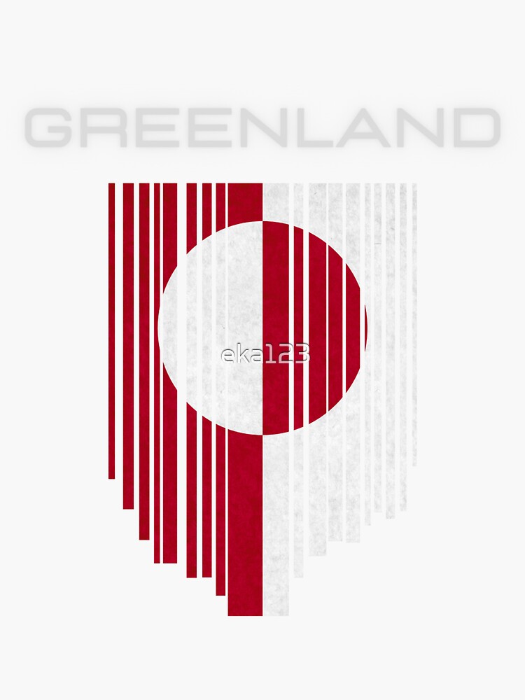 "Greenland Flag" Sticker for Sale by eka123 | Redbubble