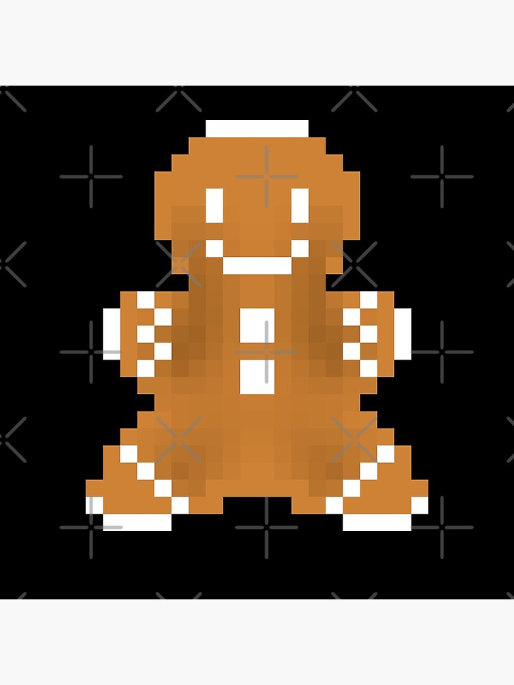 "Pixel Gingerbread Cookie" Art Print for Sale by maloiko | Redbubble
